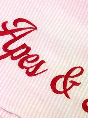AAPE BY *A BATHING APE Embroidered Striped Shirt - Pink