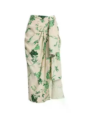 Erdem Knot-detail Midi Skirt