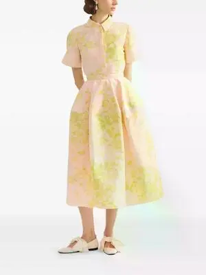 Erdem Floral-pattern Midi Skirt - Pink