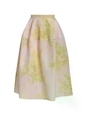 Erdem Floral-pattern Midi Skirt - Pink
