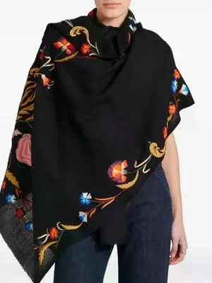 TEMPERLEY LONDON Embroidered Scarf - Black