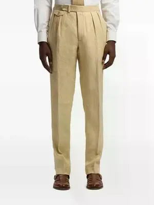 Ralph Lauren Purple Label Gregory Flat-front Linen Trousers