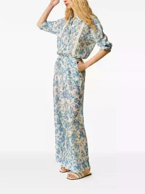 TWINSET Floral-print Palazzo Trousers