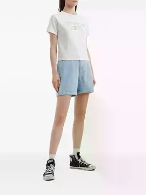 CHOCOOLATE Roll-cuff Denim Shorts - Blue
