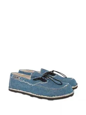 Moschino Denim Loafers With Drawstring Tie