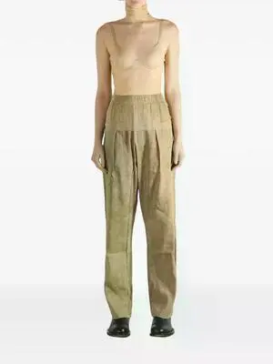 CORTANA Pleated Long-sleeve Top - Neutrals