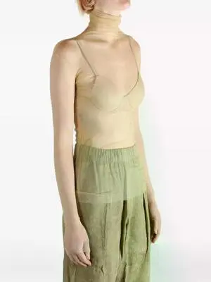 CORTANA Pleated Long-sleeve Top - Neutrals