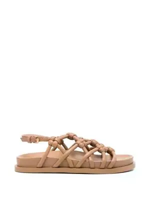 Agl Knots Cristina Leather Sandals - Neutrals