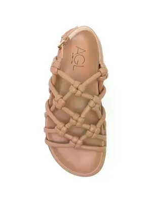 Agl Knots Cristina Leather Sandals - Neutrals