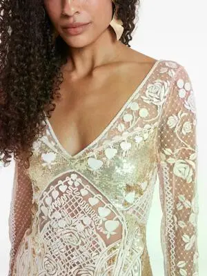 TEMPERLEY LONDON Gigi Embroidered Maxi Dress