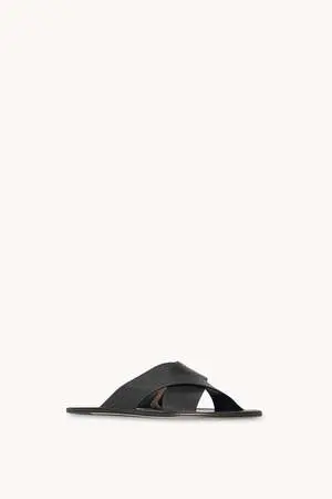 THE ROW Malick Cross Sandal - Black