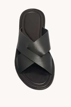 THE ROW Malick Cross Sandal - Black