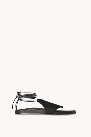 THE ROW Vivienne Lace Up Sandal - Black