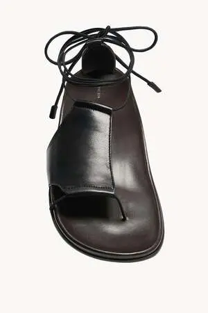 THE ROW Vivienne Lace Up Sandal - Black