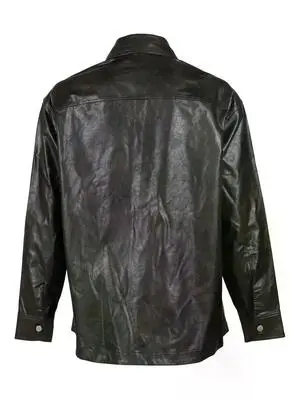 SONG FOR THE MUTE Appliqué Faux-leather Jacket