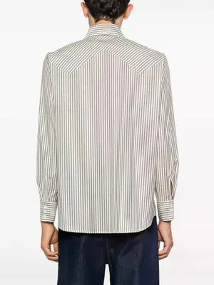 CARTER YOUNG Striped Western Shirt - Grey
