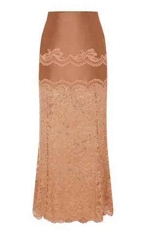Rabanne Lace Maxi Skirt - Neutral