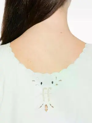 FORTE_FORTE Floral Scalloped Top