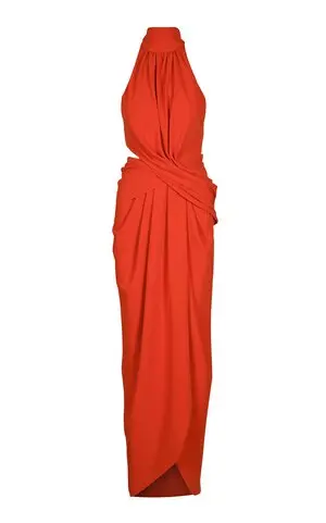 Johanna Ortiz Draped Maxi Dress - Red
