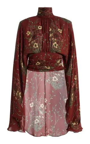 Johanna Ortiz Poetic Garden Silk Top - Red