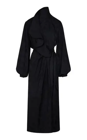 Johanna Ortiz Rain Secret Wrapped Midi Dress - Black