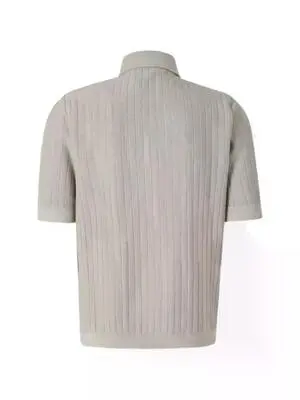 LARDINI Buttoned Ribbed Shirt - Grey