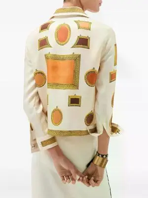Versace Twill 'the Gallery' Print Long Sleeve Shirt