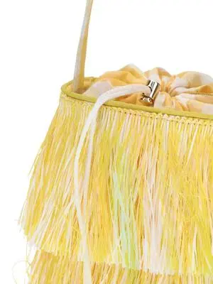 LA MILANESA Anemone Striped Fringed Tote Bag