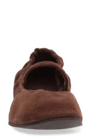 REFORMATION Buffy Mary Jane Ballet Flat - Espresso Suede