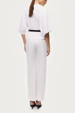 NOCTURNE Belted Oversized T-shirt - Ivory