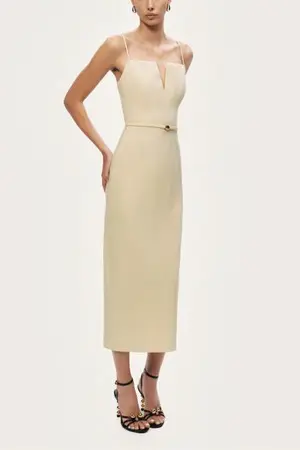 NOCTURNE Strappy Belted Midi Dress