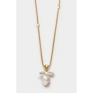 KATIE LOXTON Sol Pearl Necklace - Gold