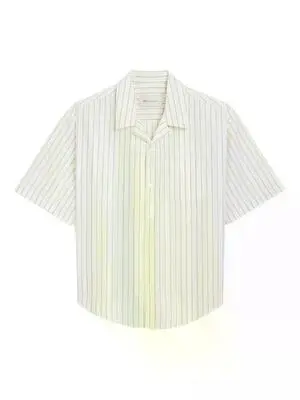 AMI Paris Striped-pattern Revere-collar Shirt