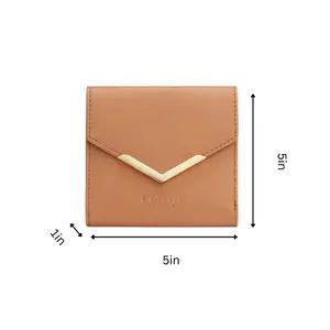 LABANTE LONDON Diana Small Vegan Bifold Purse - Brown