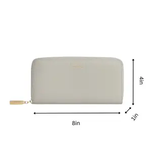 LABANTE LONDON Serene Vegan Zip Around Wallet - Grey