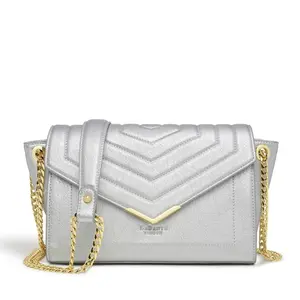 LABANTE LONDON Kensington Vegan Crossbody Bag - Silver