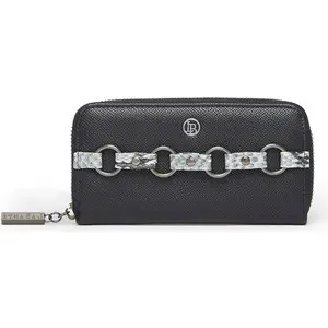 LABANTE LONDON Ellen Vegan Zip Around Wallet - Black
