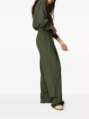 TWINSET Embellished Twill Jumpsuit With Micro Studs