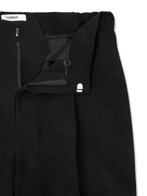 STUDIO TOMBOY Pleated Basic Trousers - Black