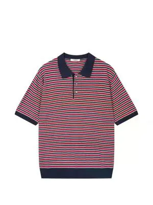 STUDIO TOMBOY Striped Polo Shirt - Red