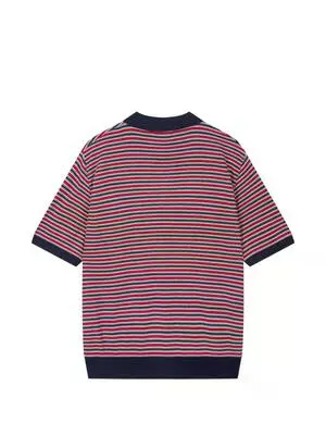STUDIO TOMBOY Striped Polo Shirt - Red