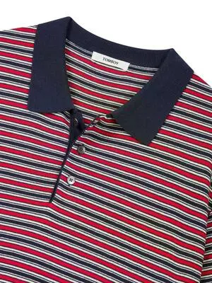 STUDIO TOMBOY Striped Polo Shirt - Red