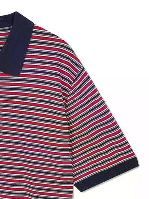 STUDIO TOMBOY Striped Polo Shirt - Red