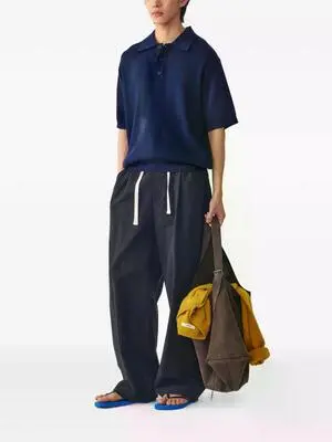 STUDIO TOMBOY Ribbed Knit Polo Shirt