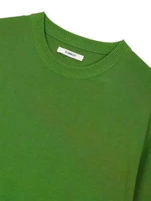 STUDIO TOMBOY Short Sleeve Knit T-shirt With Ribbed Detailing