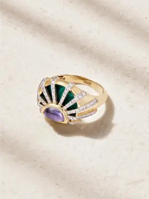 L’ATELIER NAWBAR Sun Down 18-karat Multi-stone Pinky Ring