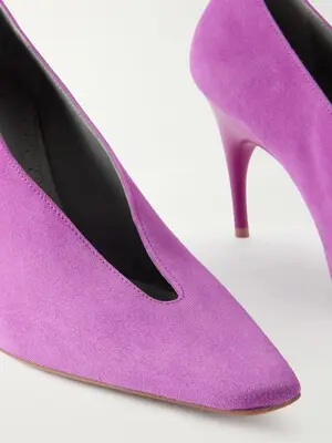 Balenciaga Duchesse Suede Pumps - Pink