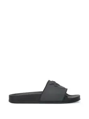 Pinko Embossed-logo Slides - Black