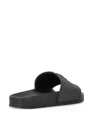 Pinko Embossed-logo Slides - Black