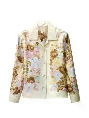 Versace The Meadow" Print Silk Twill Shirt